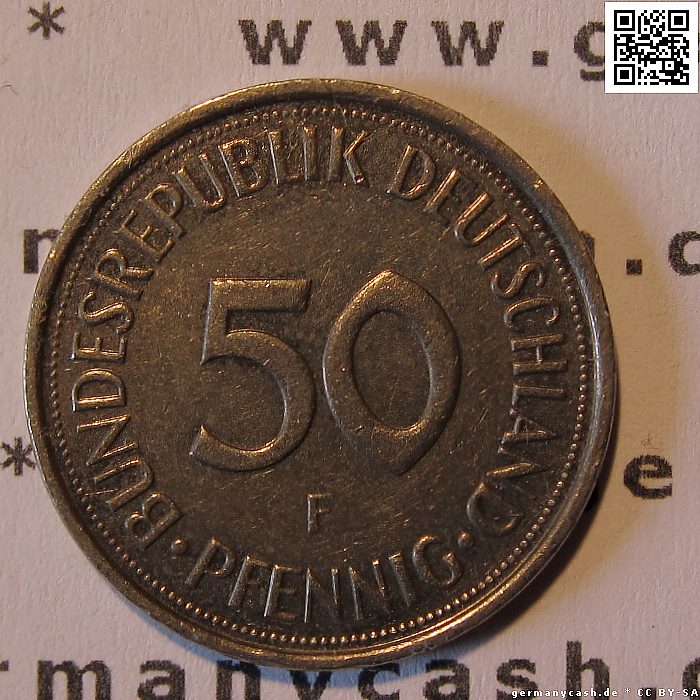 Münze 50 Deutsche Pfennige Jaeger Nr. 384/384a